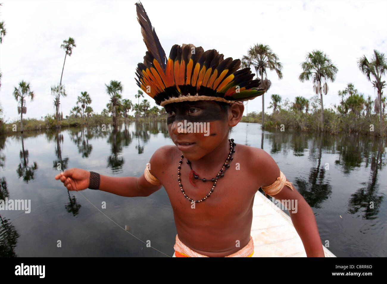 Xingu indians in the Amazone, Brazil Stock Photo - Alamy