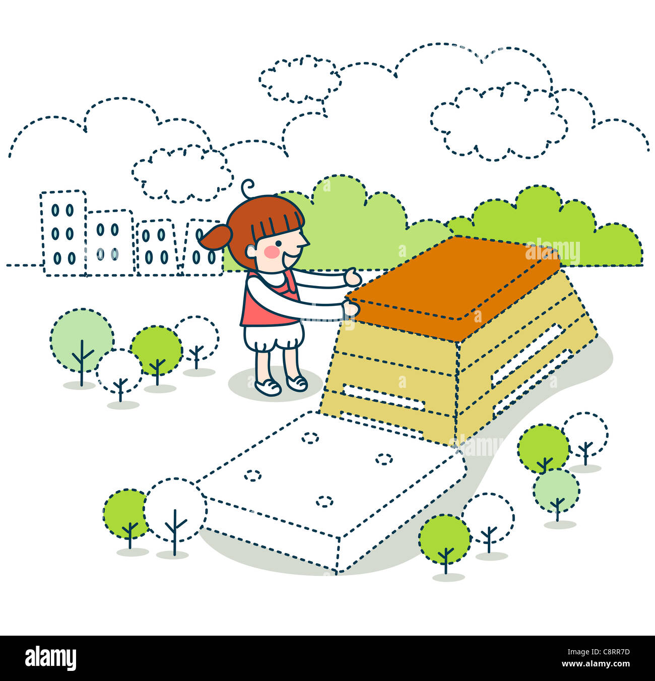 Standing smiling building exterior flag hi-res stock photography and ...