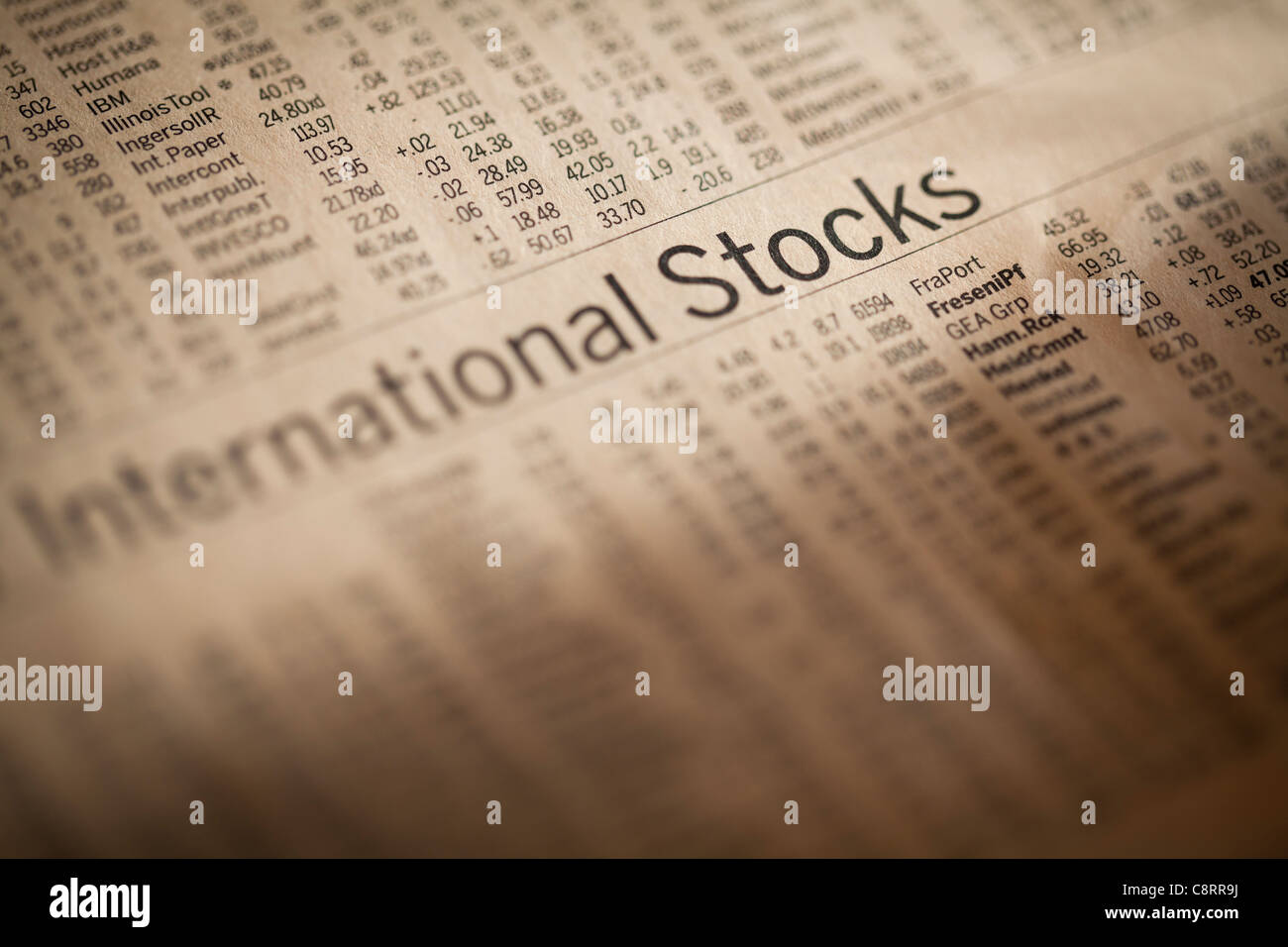 Newspaper financial page hi-res stock photography and images - Alamy
