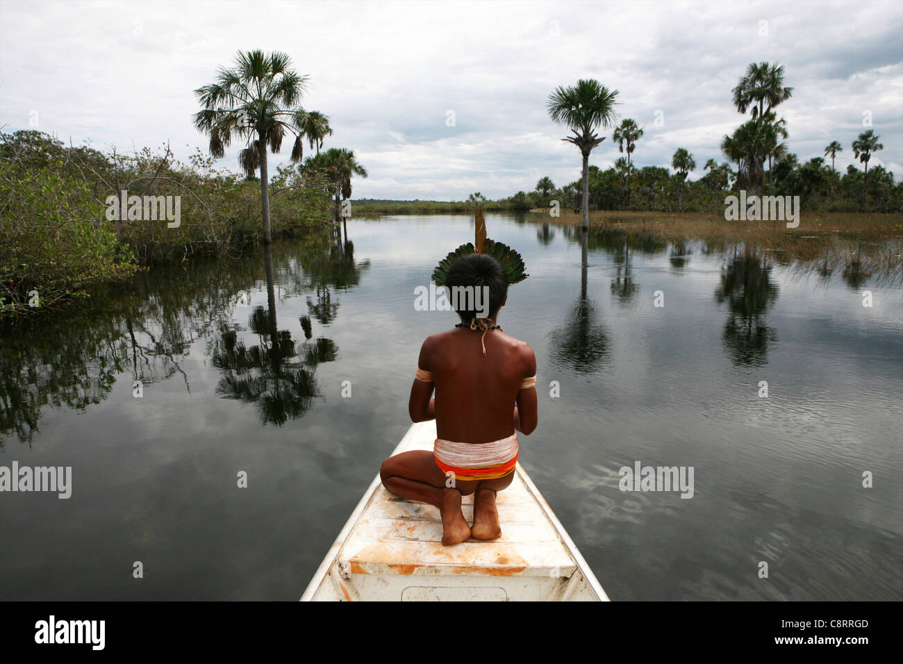 Xingu indians in the Amazone, Brazil Stock Photo - Alamy