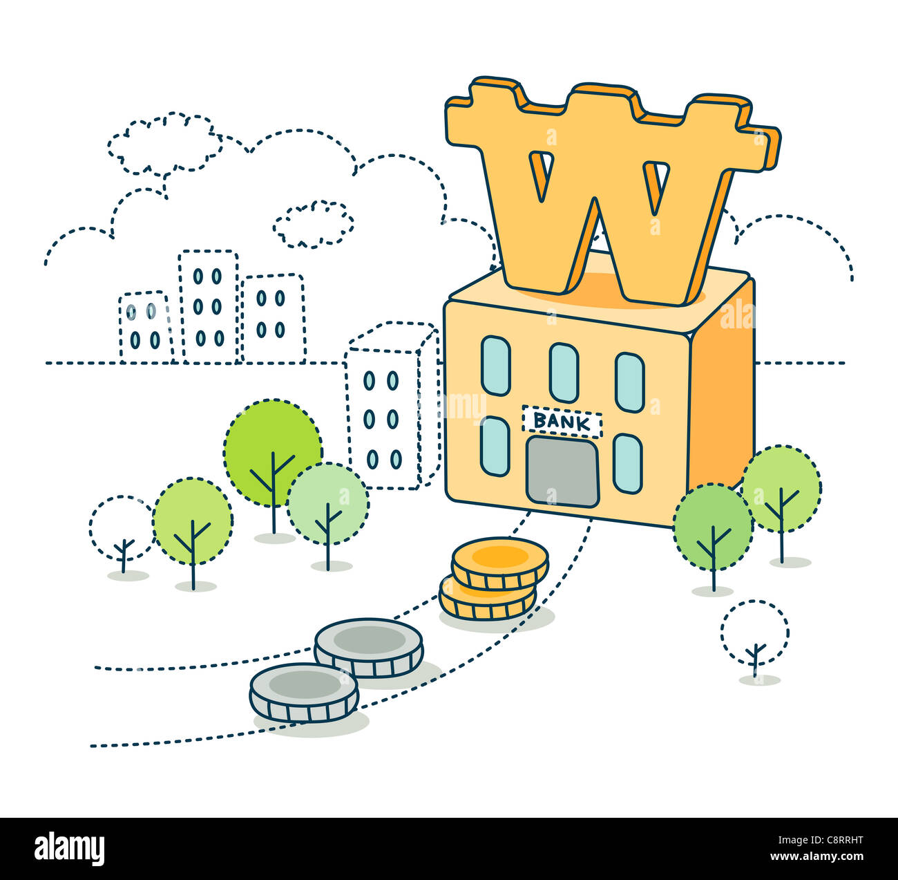 Bank way Cut Out Stock Images & Pictures - Alamy