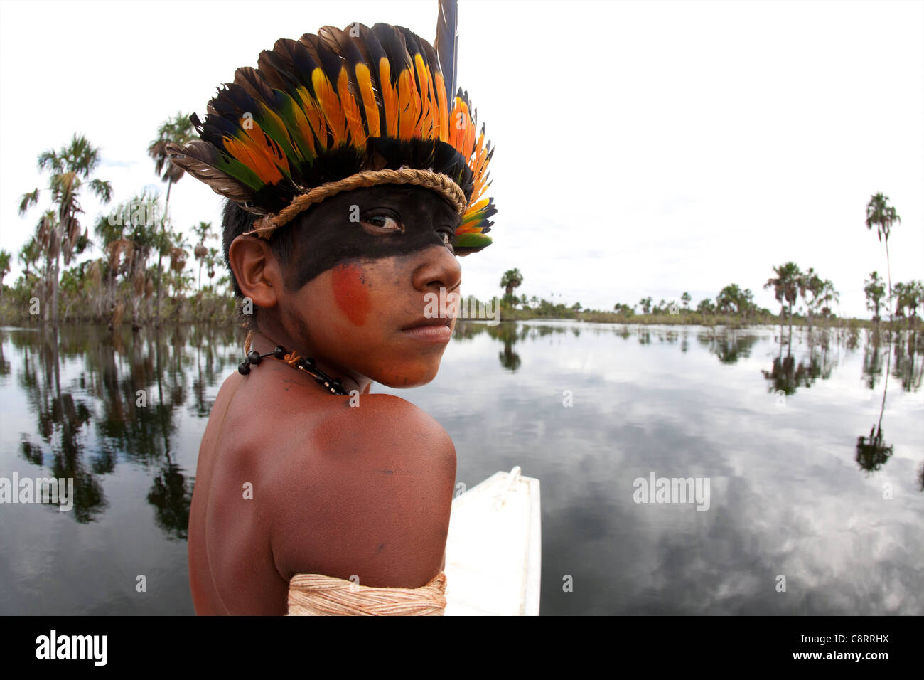 Xingu indians in the Amazone, Brazil Stock Photo - Alamy