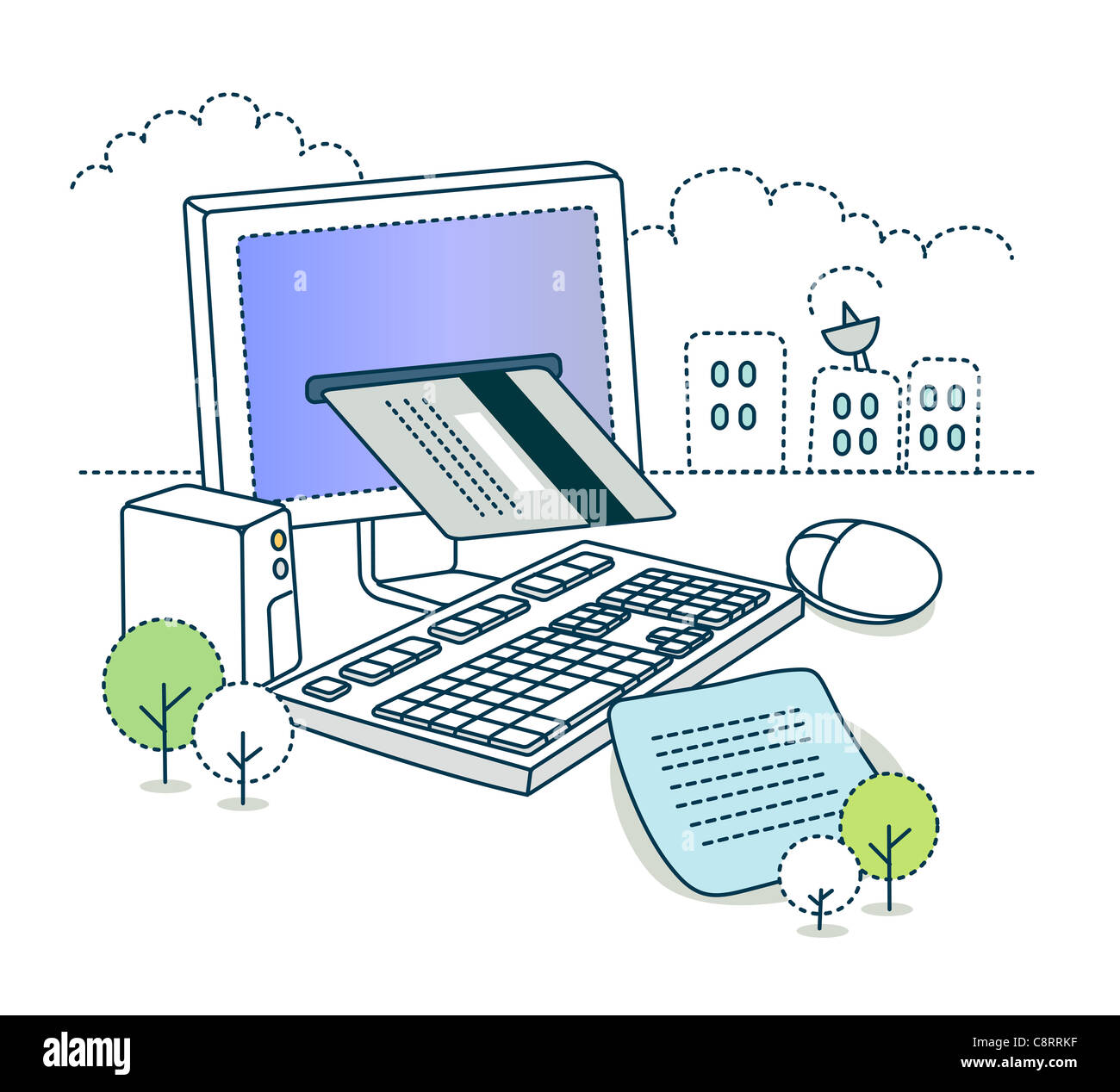 E banking Cut Out Stock Images & Pictures - Alamy