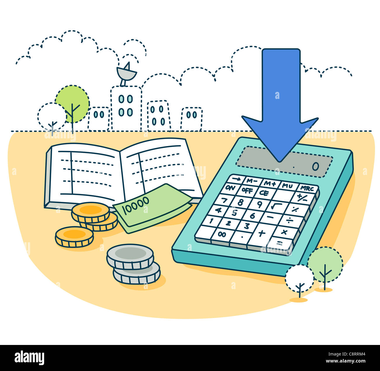 Calculation of wealth Stock Photo - Alamy