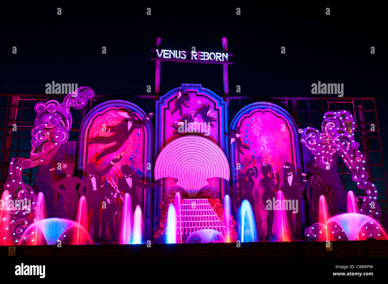 water feature display at blackpool illuminations, blackpool,lancahire ...