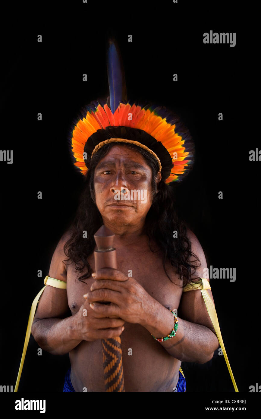 Xingu indians in amazone brazil hi-res stock photography and images - Alamy