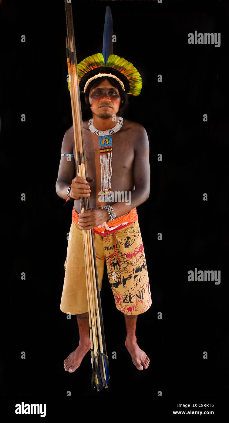 Xingu indians in amazone brazil hi-res stock photography and images - Alamy
