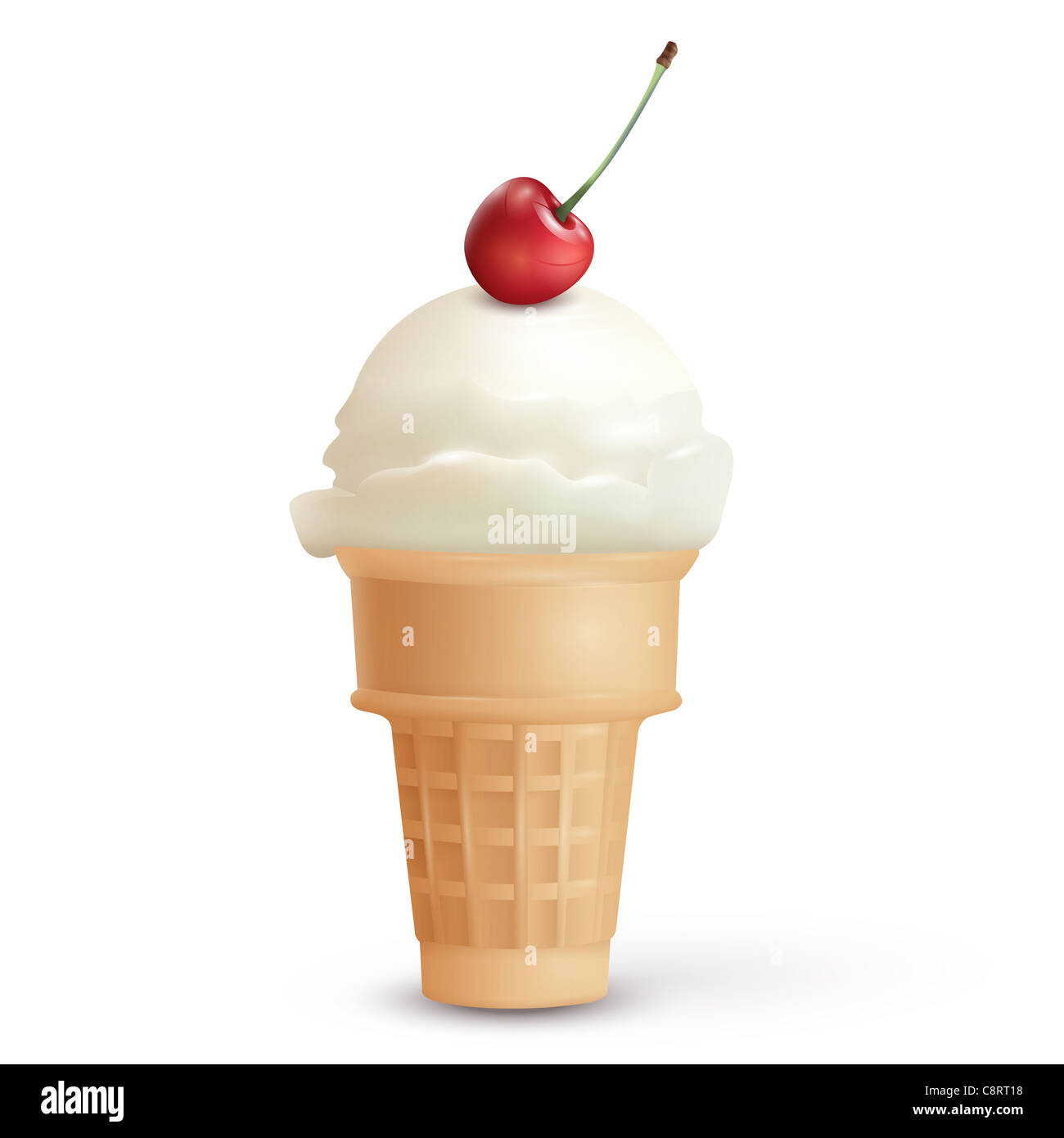 Cherry Ice Cream Cone