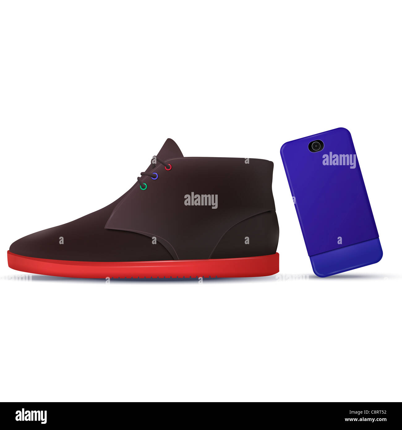 Shoes And Mobile Phone Stock Photo - Alamy
