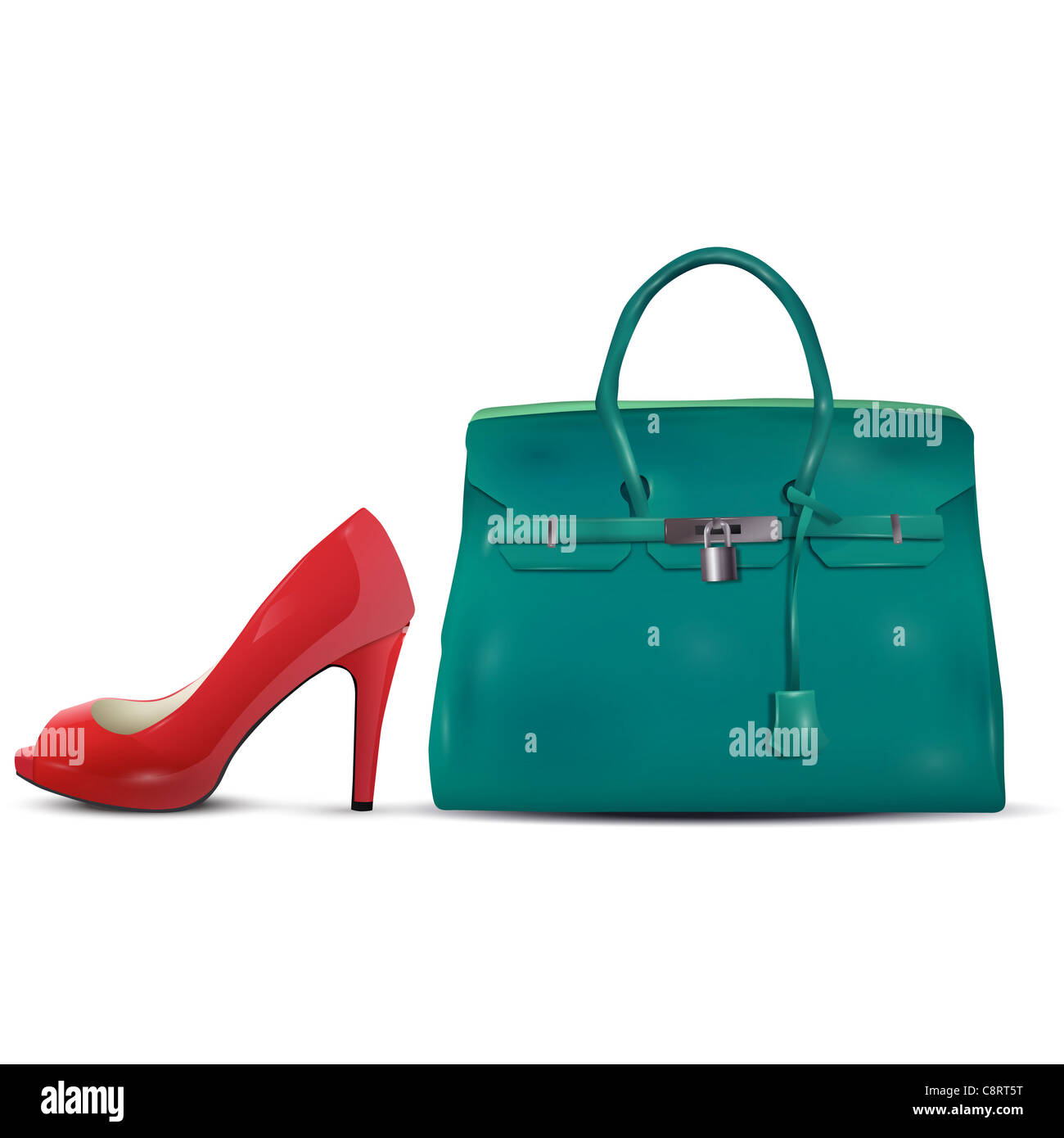High Heels And Hand Bag Stock Photo - Alamy