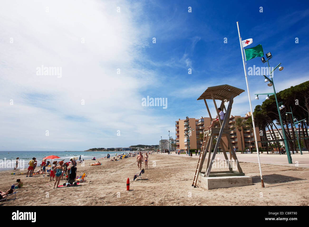Beach at La Pineda. Costa Dorada, Catalonia, Spain Stock Photo - Alamy