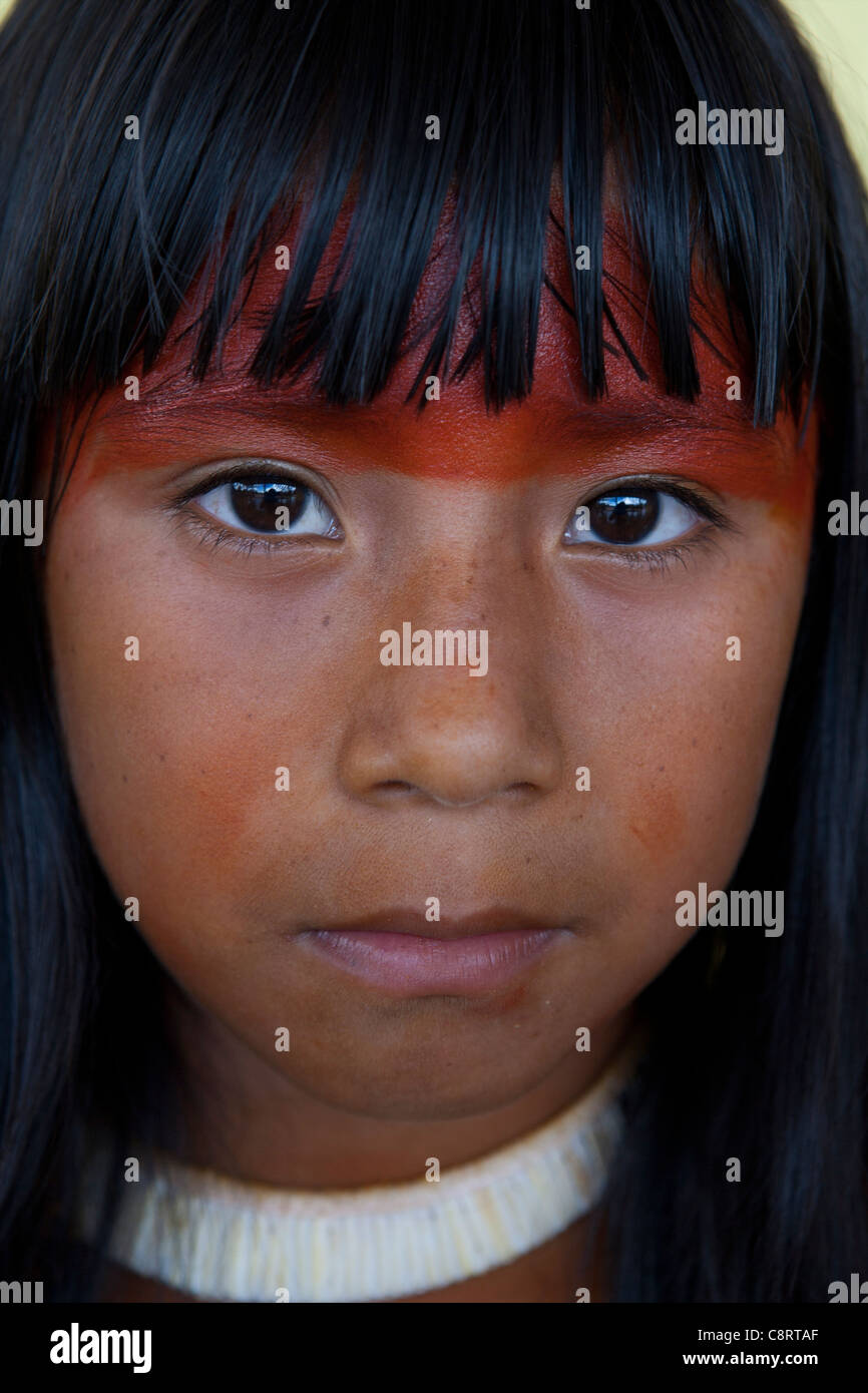 Xingu indians in the Amazone, Brazil Stock Photo - Alamy