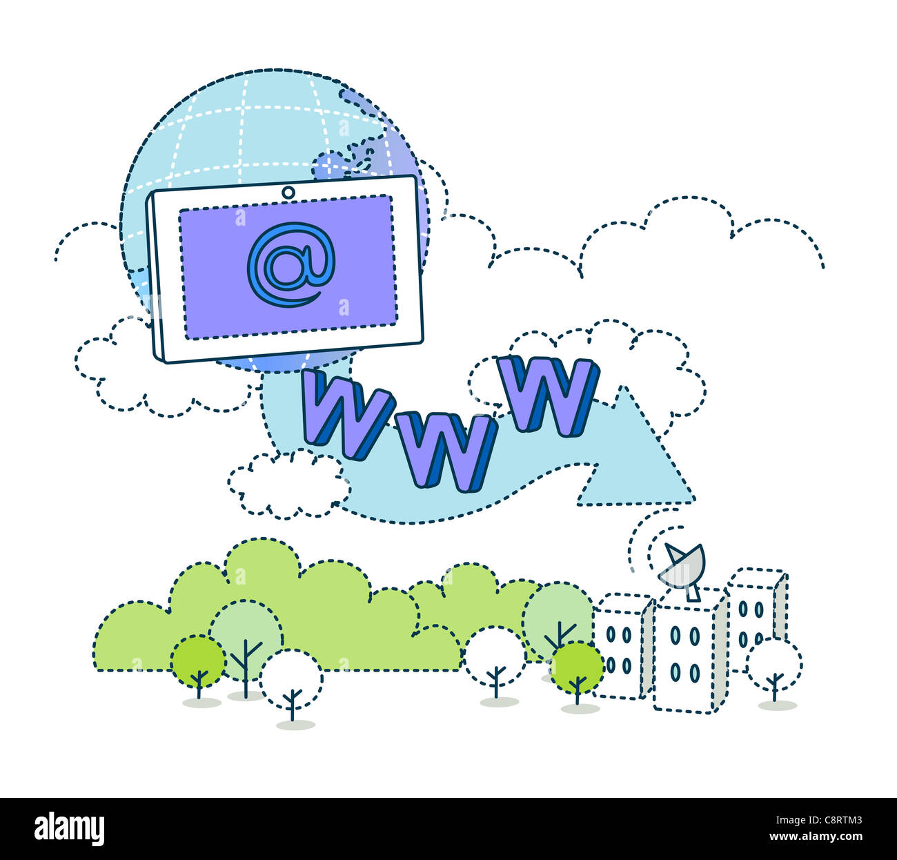 Illustration of networking concept Stock Photo - Alamy