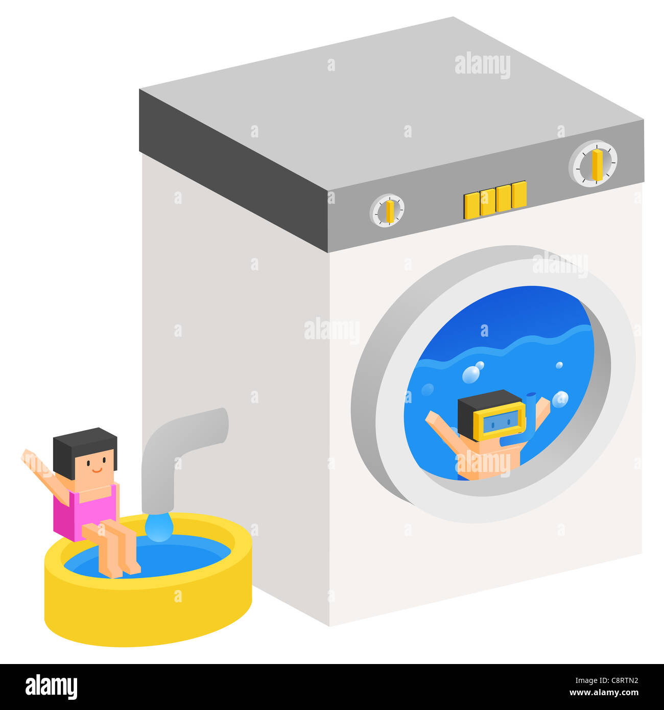 Outdoor washing Cut Out Stock Images & Pictures - Alamy