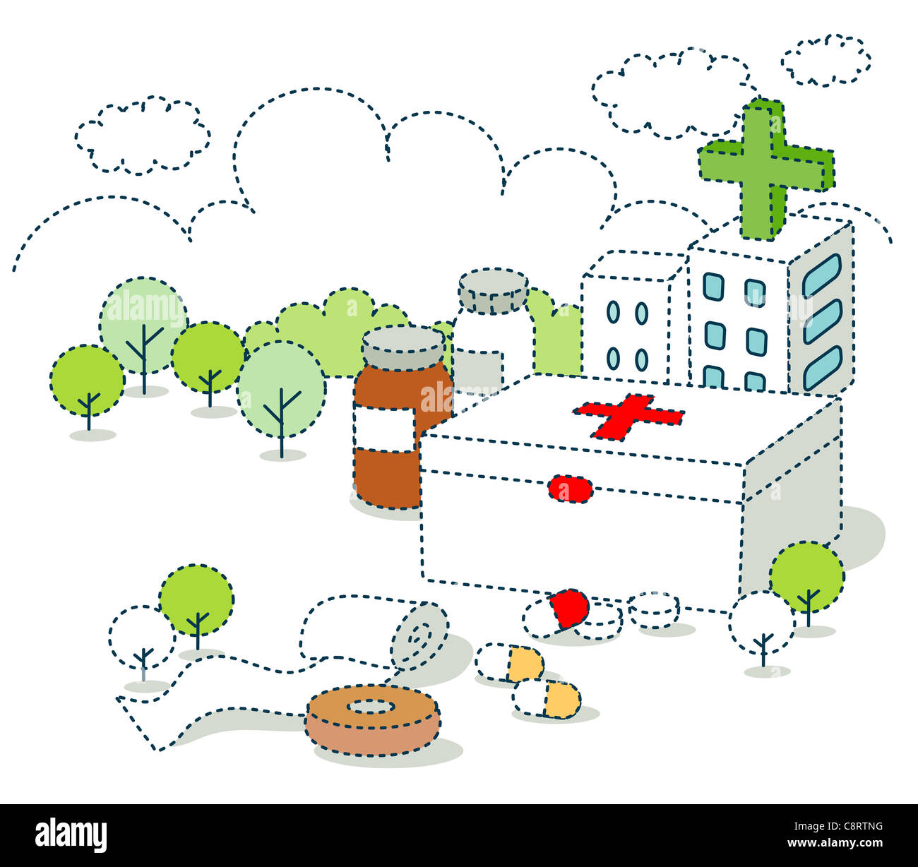 First aid structure Cut Out Stock Images & Pictures - Alamy