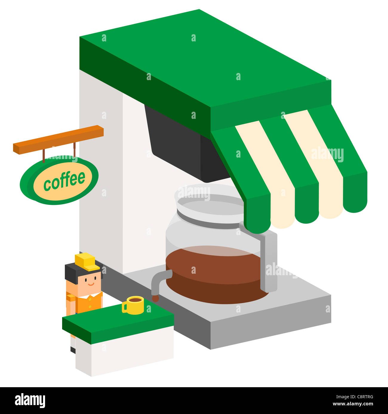 Outdoor cafe view Cut Out Stock Images & Pictures - Alamy