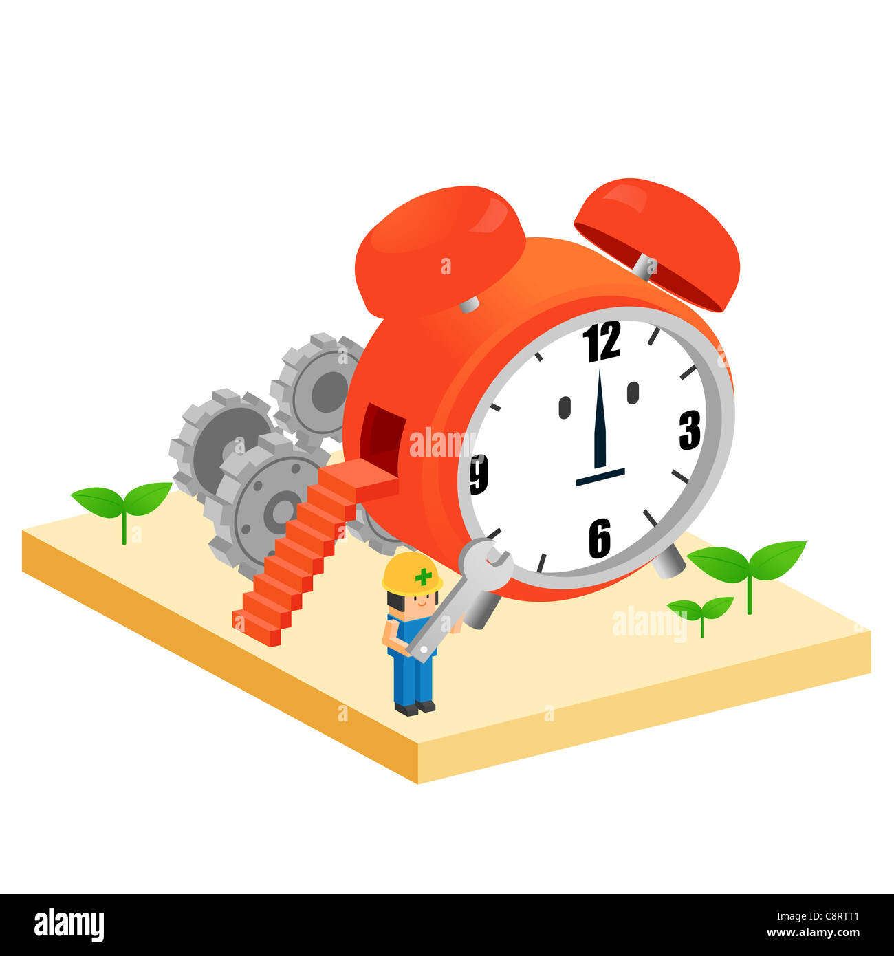 Red alarm clock cut out hi-res stock photography and images - Alamy