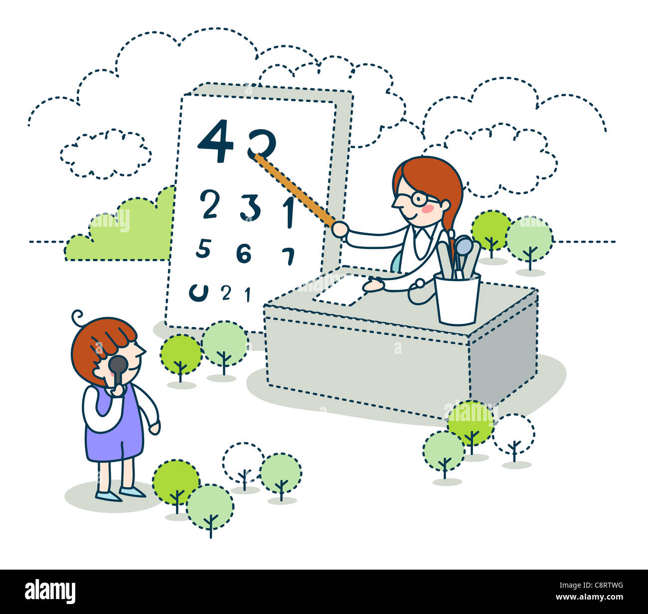 Doctor examining child Cut Out Stock Images & Pictures - Alamy