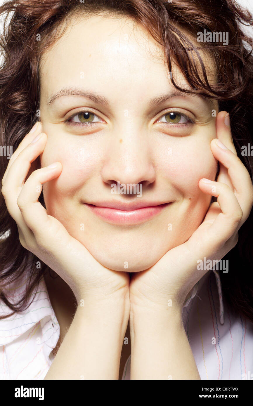 Smiling Woman Portrait Stock Photo - Alamy