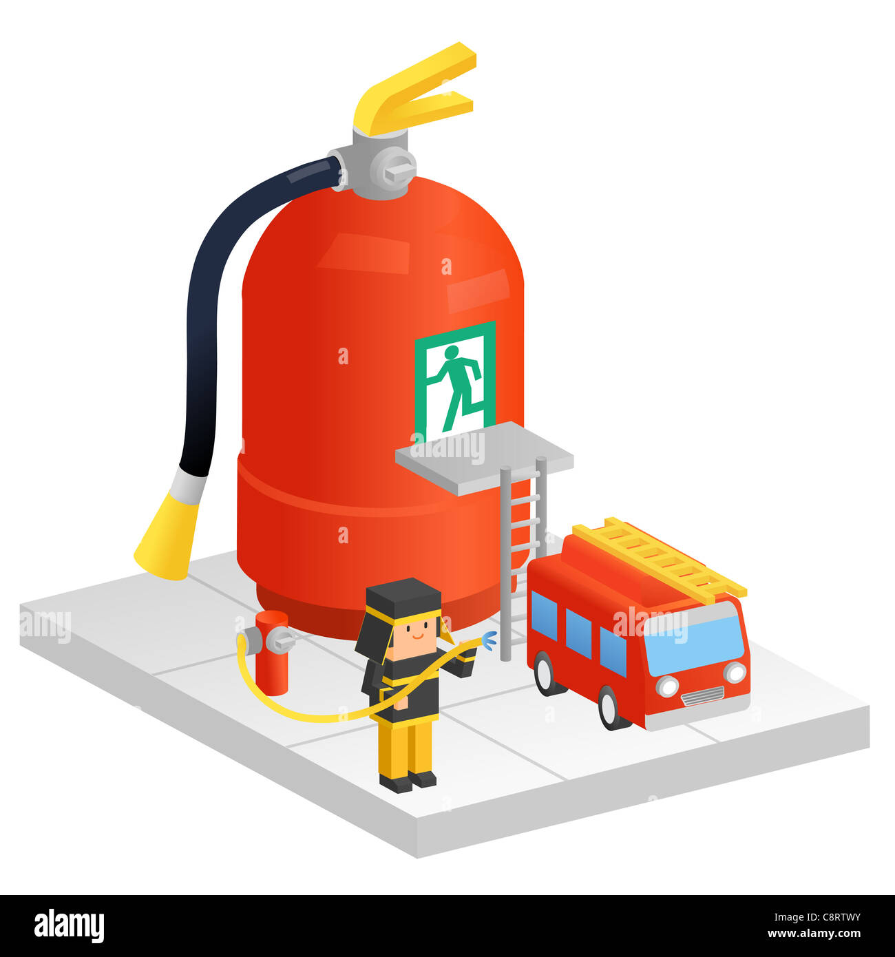 Fire station outdoors Cut Out Stock Images & Pictures - Alamy