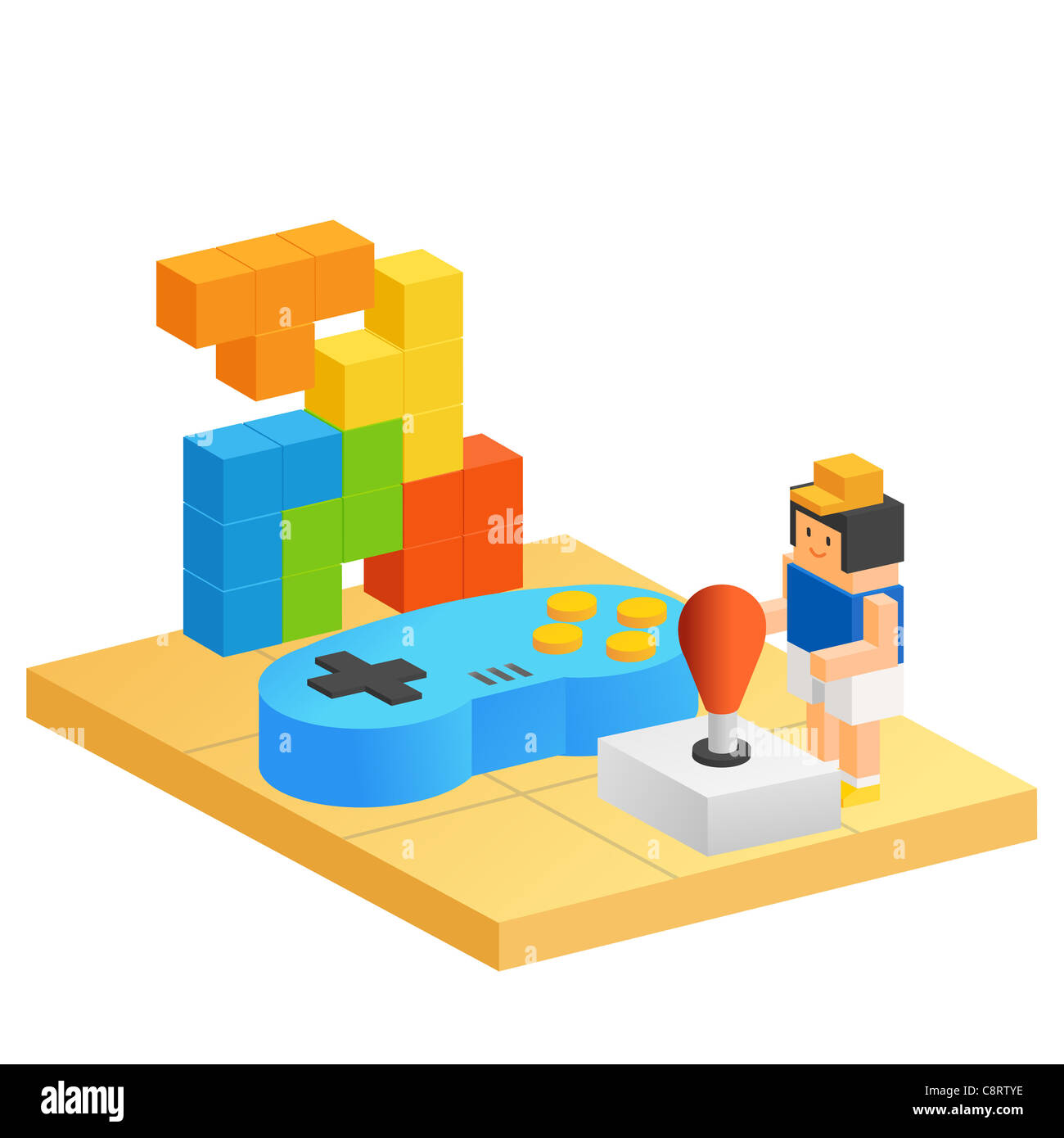 Playing Video Game Stock Photo - Alamy