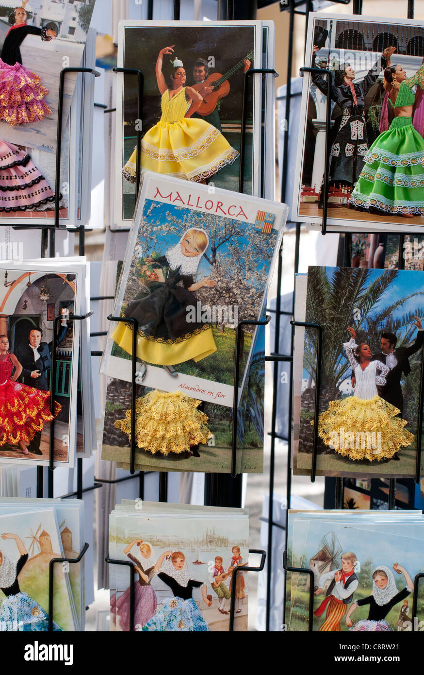 Colourful picture postcards on sale in the tourist destination of ...
