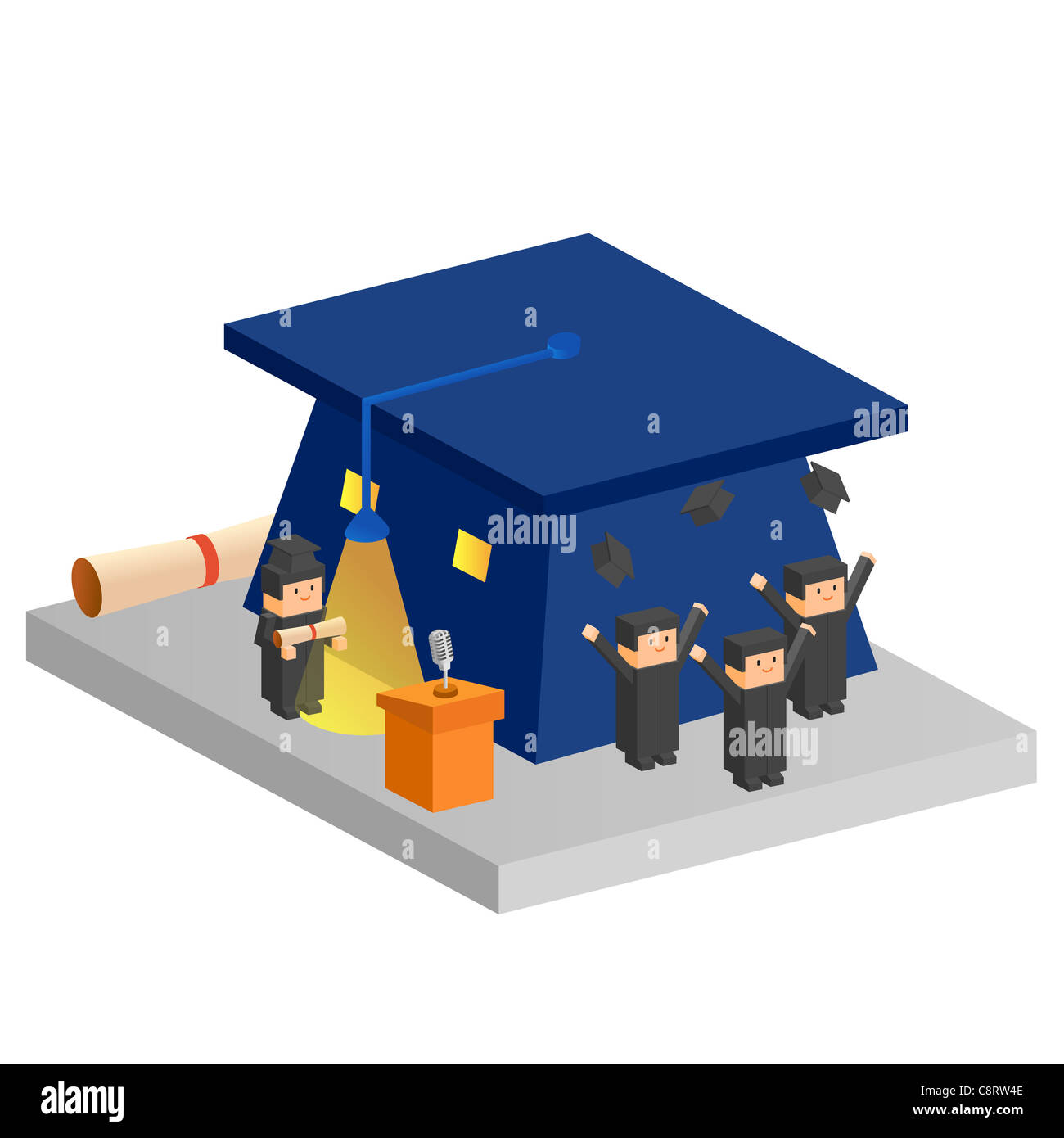 Cap degree hi-res stock photography and images - Alamy
