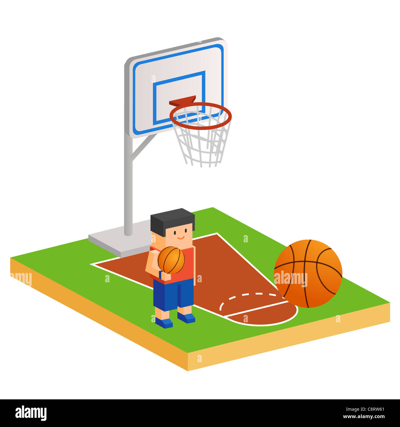 Basket ball icon hi-res stock photography and images - Alamy