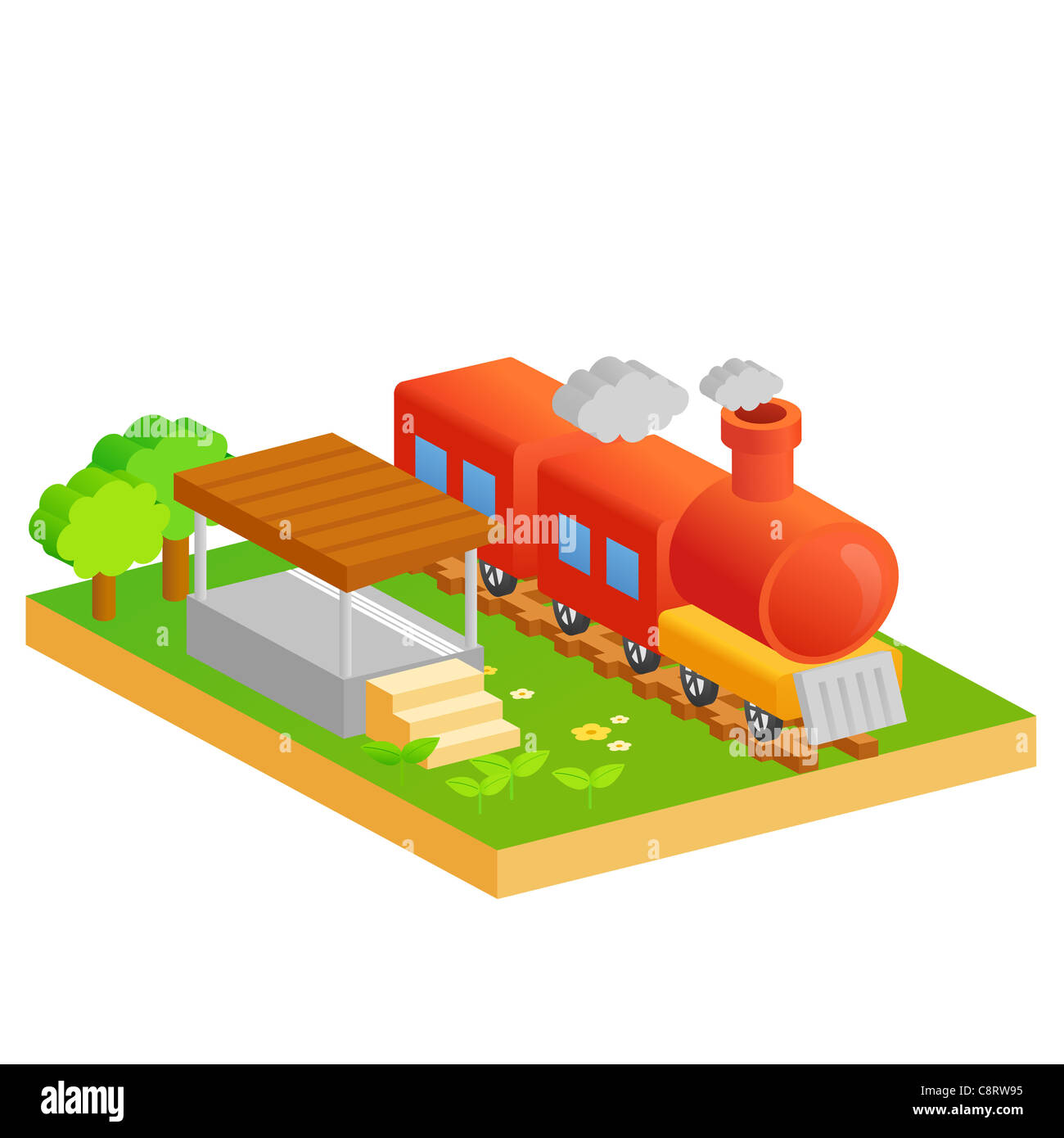 Exterior train station Cut Out Stock Images & Pictures - Alamy