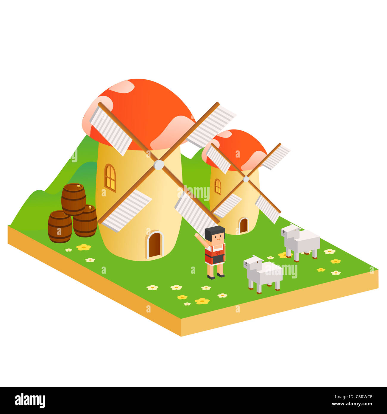 Wind mill icon hi-res stock photography and images - Alamy