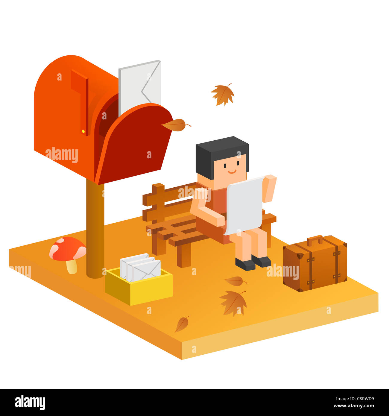 Mailbox woman Cut Out Stock Images & Pictures - Alamy