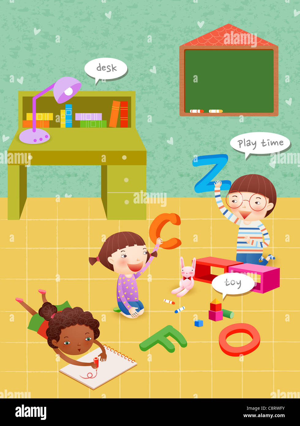 Children in classroom hi-res stock photography and images - Alamy