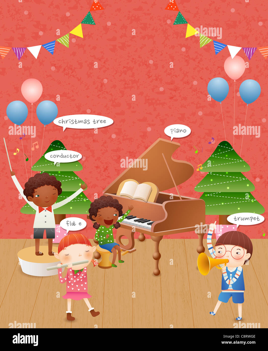 Children playing musical instruments hi-res stock photography and ...