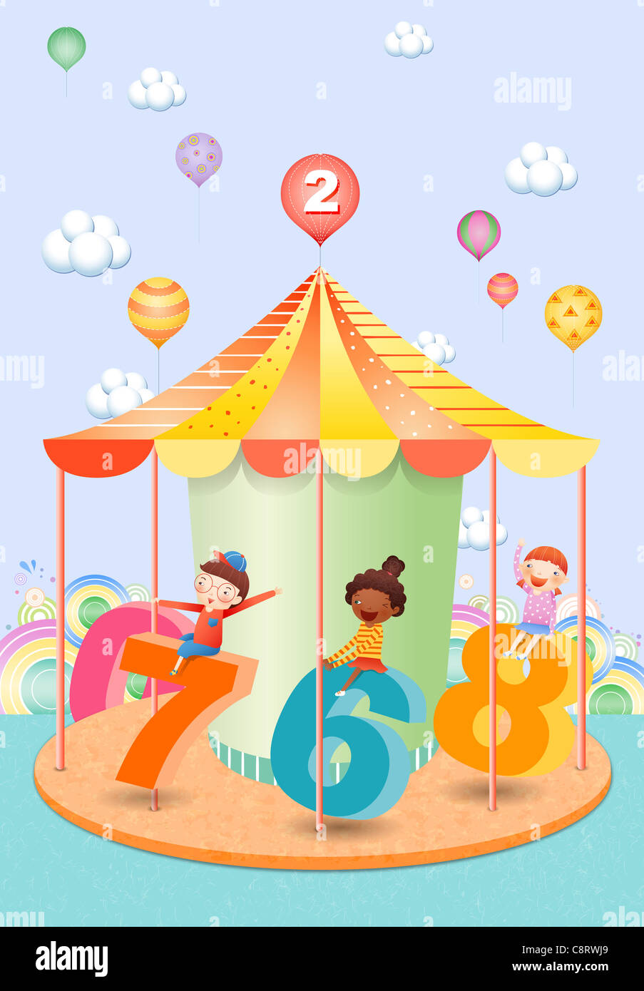 Children At Fair Stock Photo - Alamy