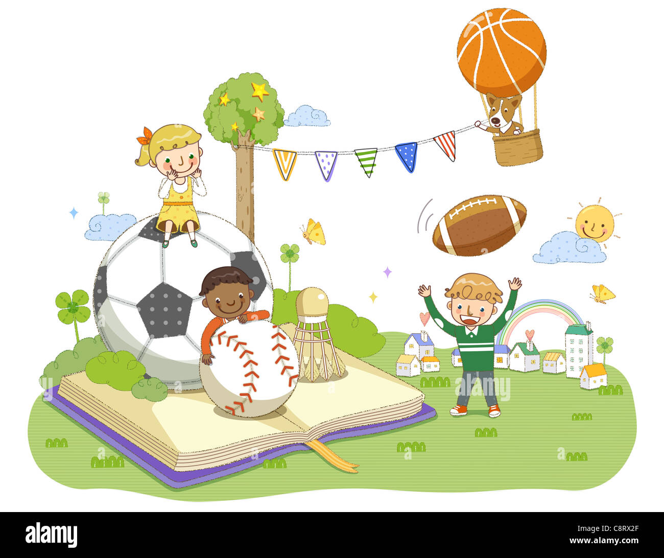 Boy dog playing Cut Out Stock Images & Pictures - Alamy