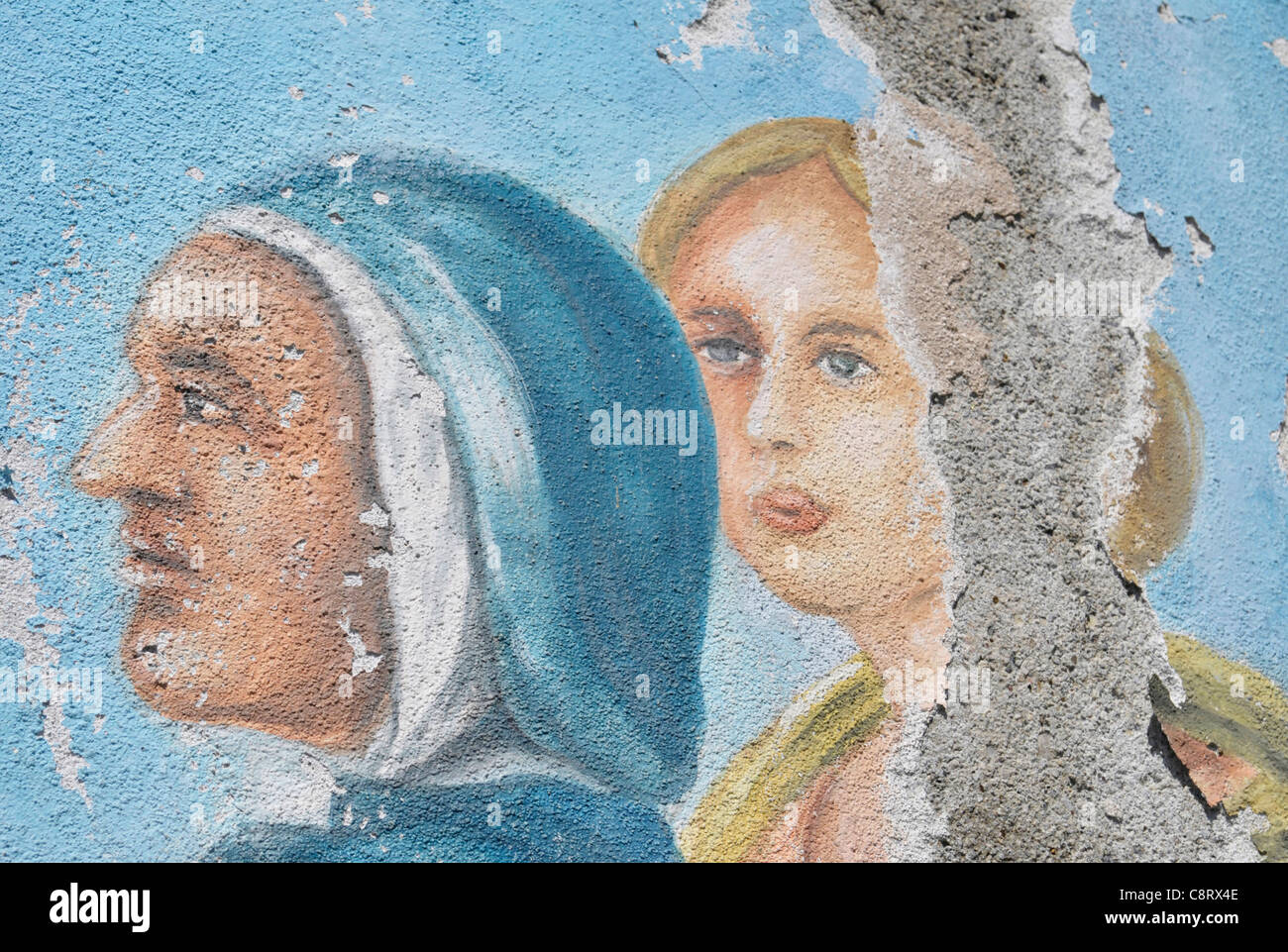 old damaged fresco Stock Photo - Alamy