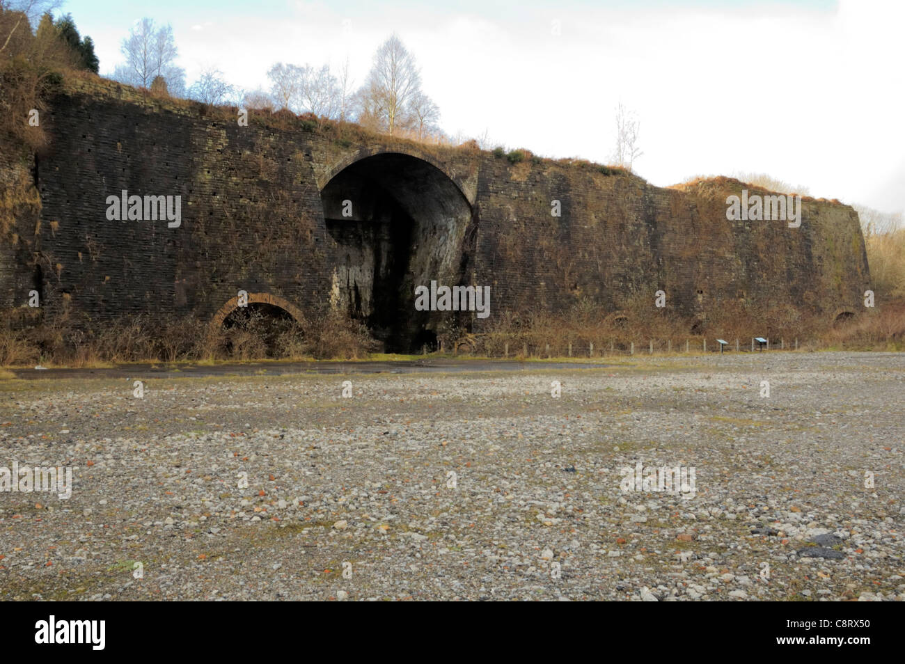 Cyfarthfa Iron Works, remains of old iron works, Merthyr Tydfil Stock ...