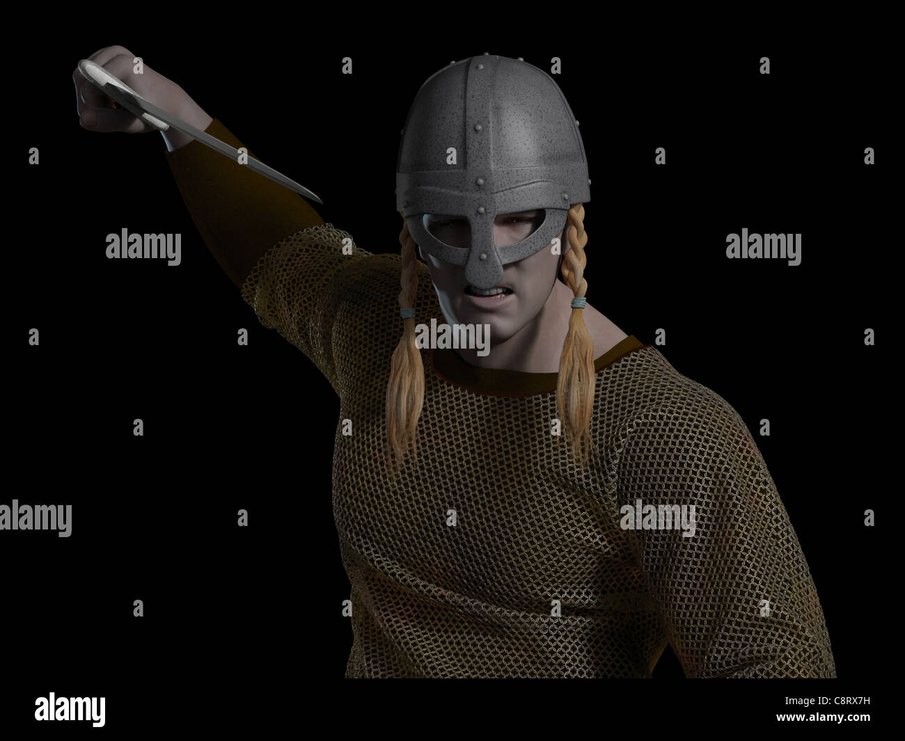 Viking portrait illustration hi-res stock photography and images - Alamy