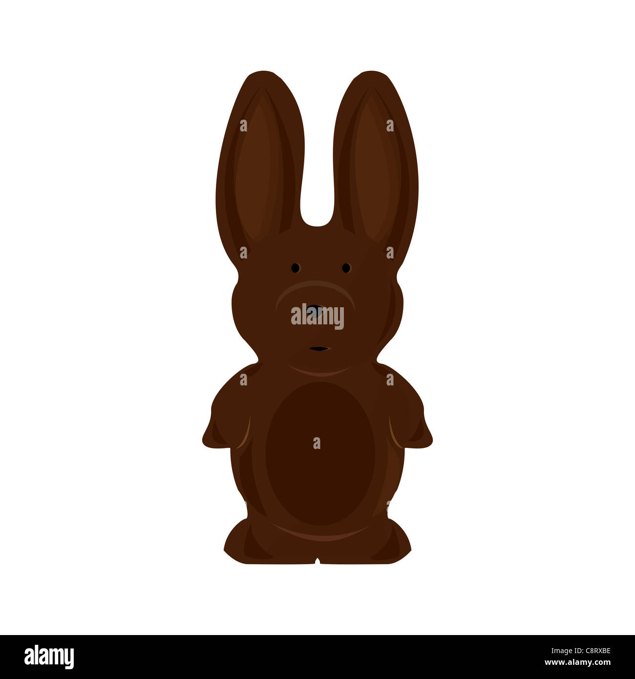 Chocolate bunny facing forward Stock Photo - Alamy