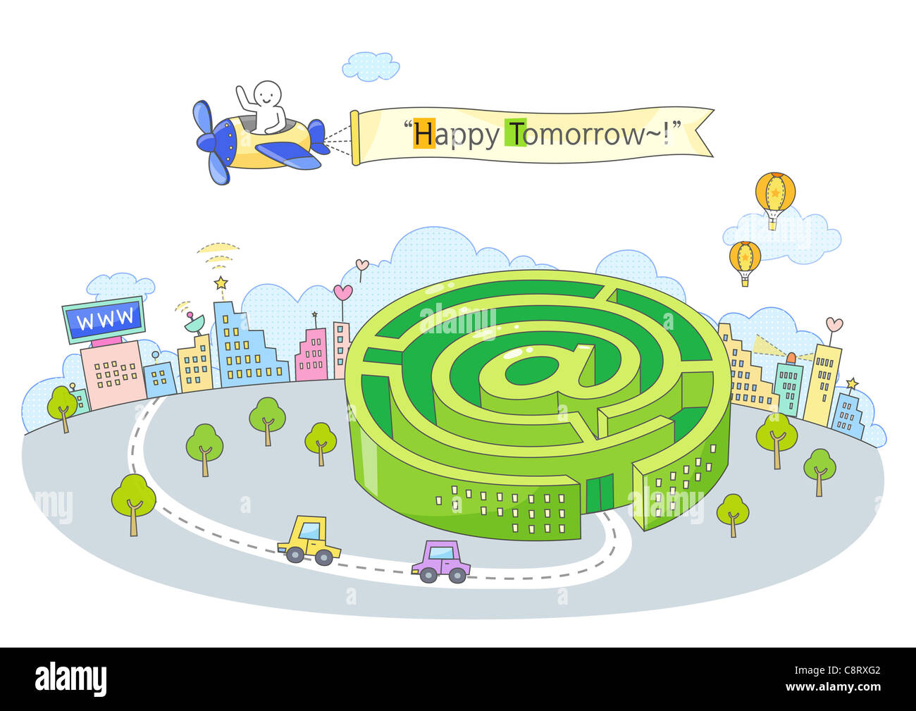 Illustration of 'at' symbol Stock Photo - Alamy