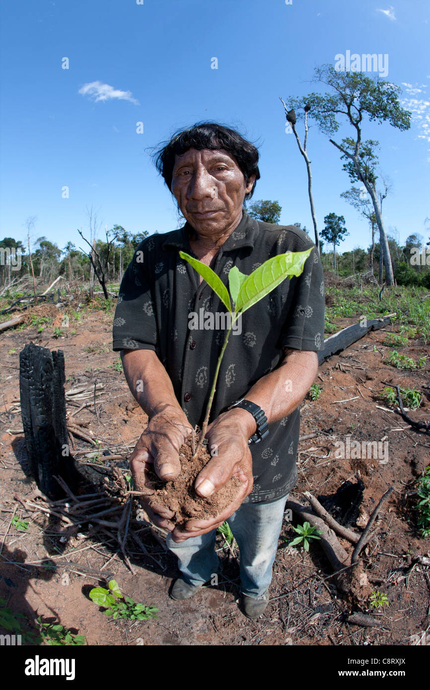Xingu indians in the Amazone, Brazil Stock Photo - Alamy
