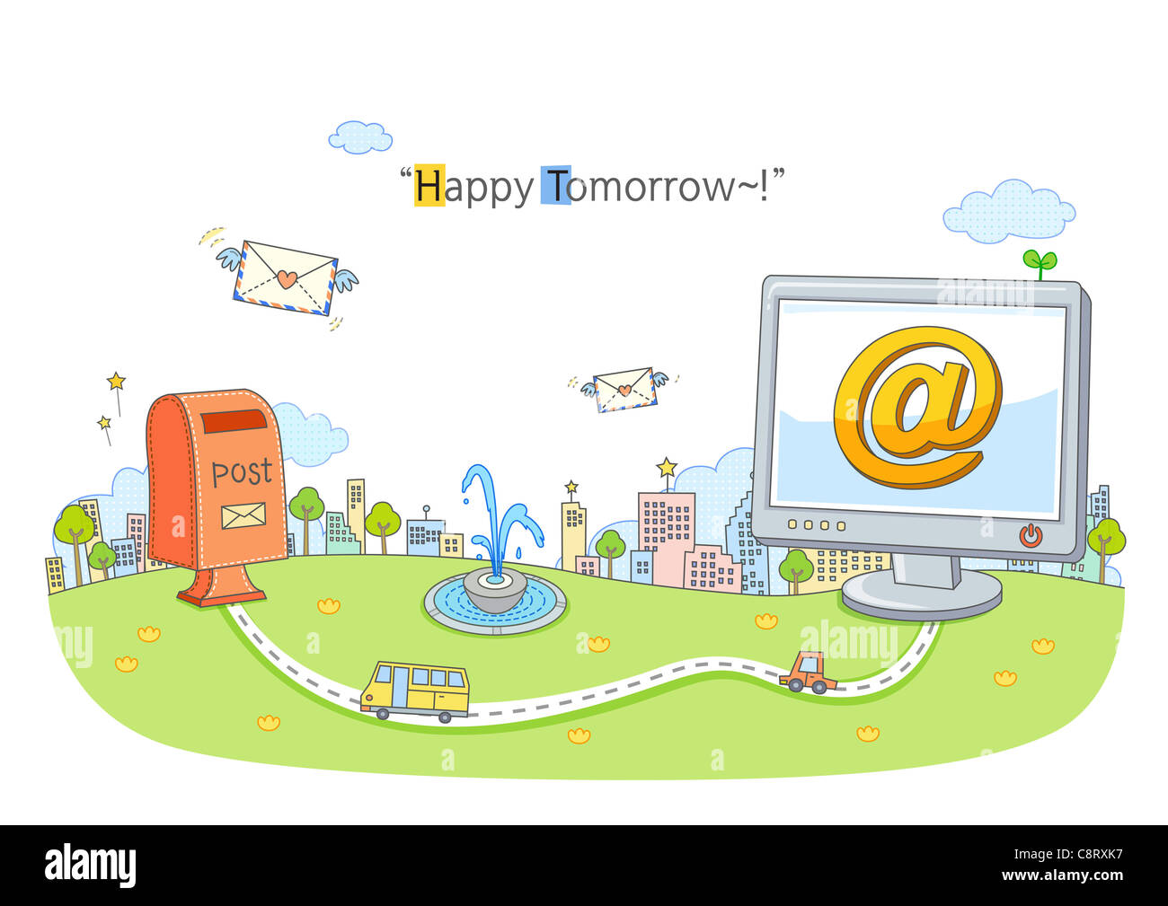 Symbol mail via internet hi-res stock photography and images - Alamy