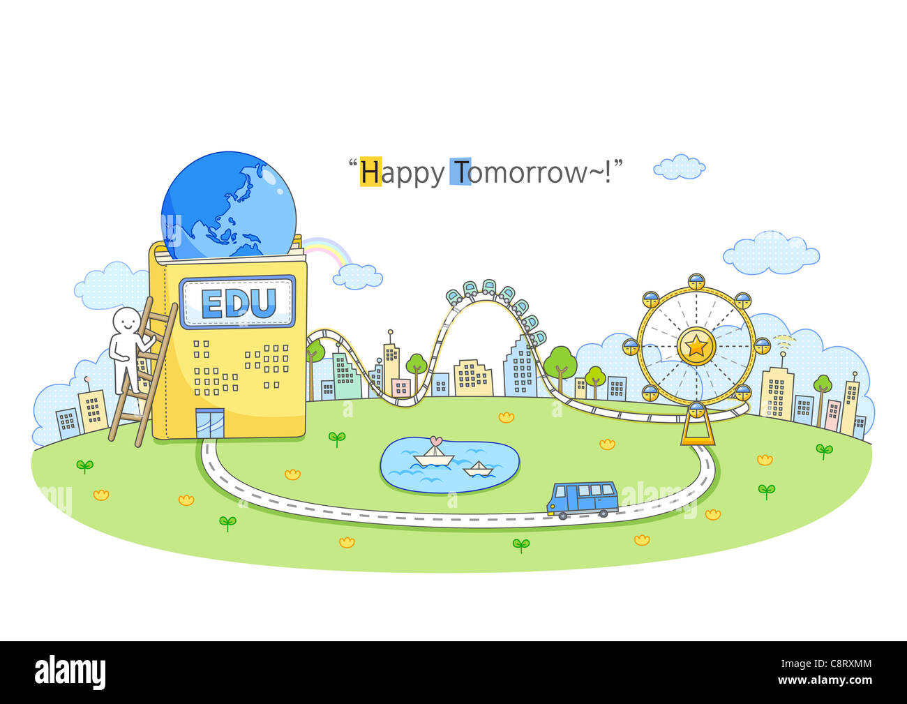 Illustration of education concept Stock Photo - Alamy