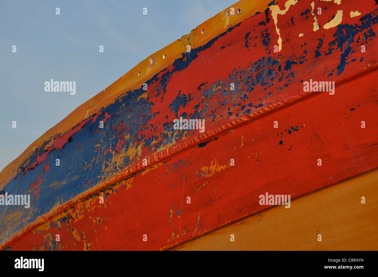 Colourful boat hull, Morston, Norfolk, England, UK Stock Photo - Alamy