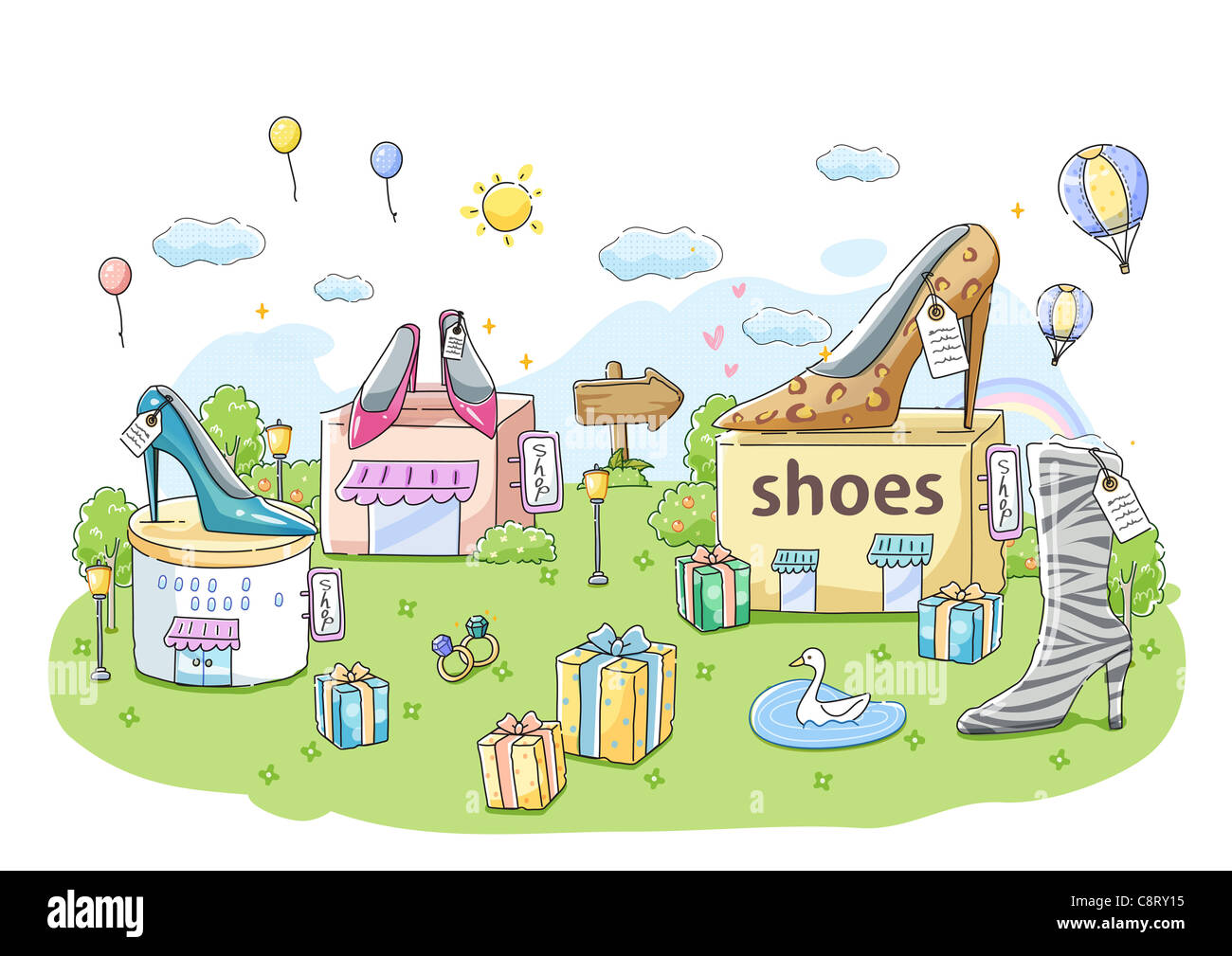 City shoes Cut Out Stock Images & Pictures - Alamy