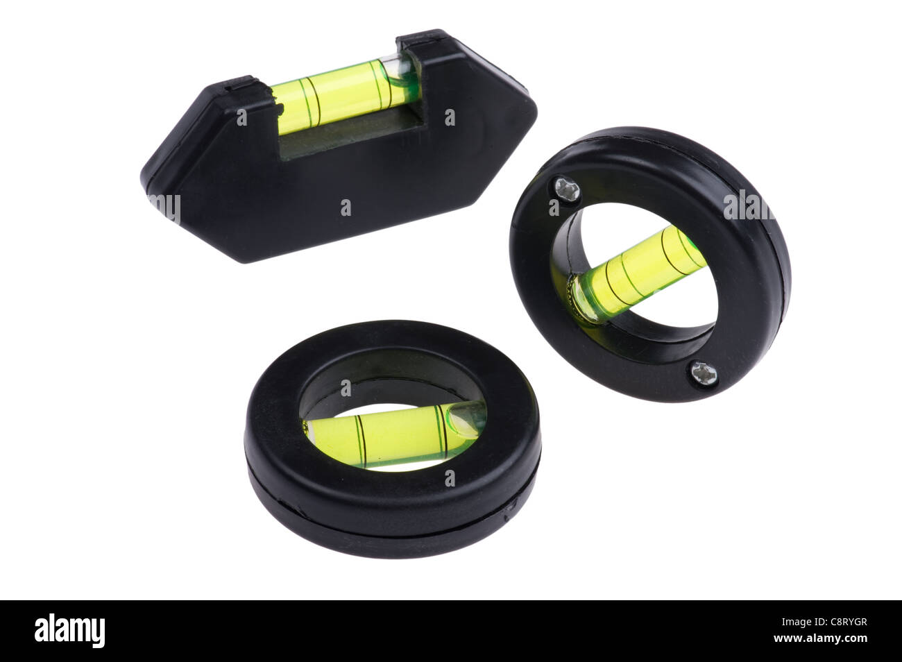 object on white - tool bubble level Stock Photo - Alamy