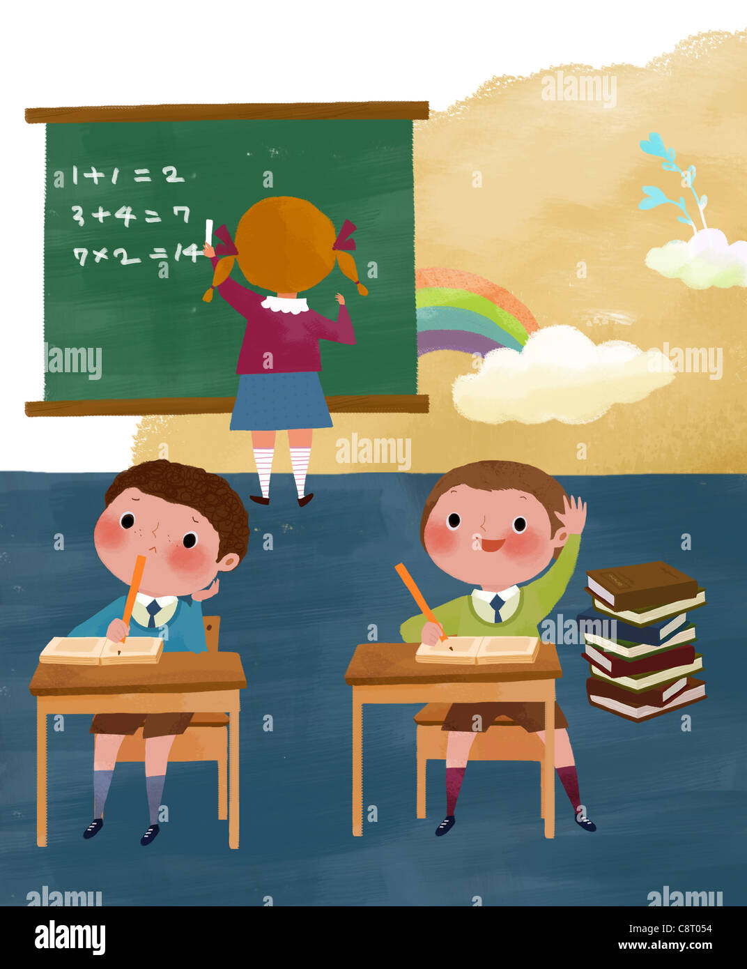 Children in classroom hi-res stock photography and images - Alamy