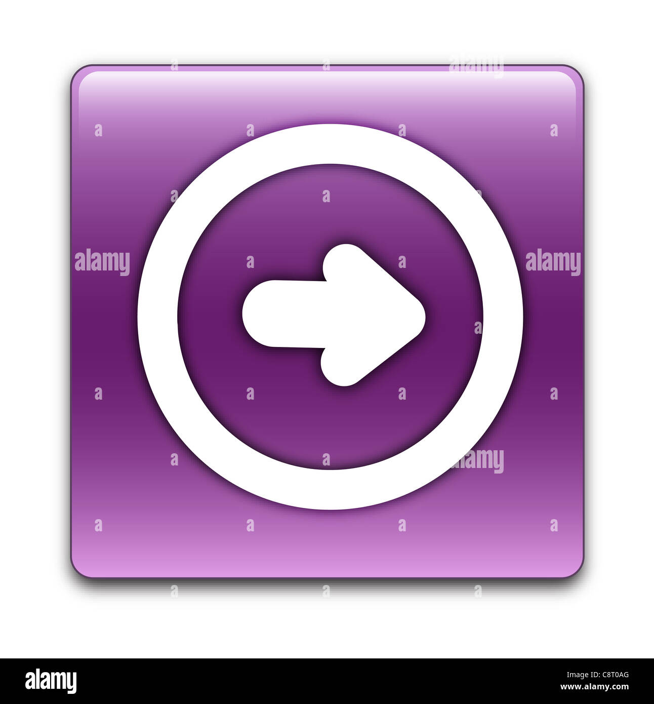 Arrow sign in circle Stock Photo - Alamy