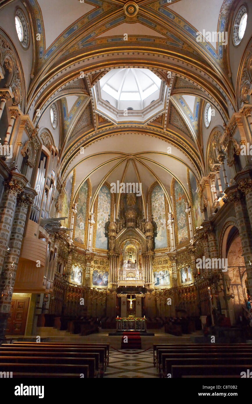 Basilica of montserrat vaulted ceiling hi-res stock photography and ...