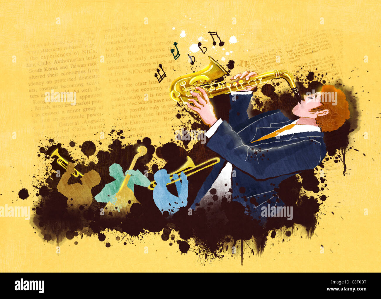 Musician Playing Musical Instrument Stock Photo - Alamy